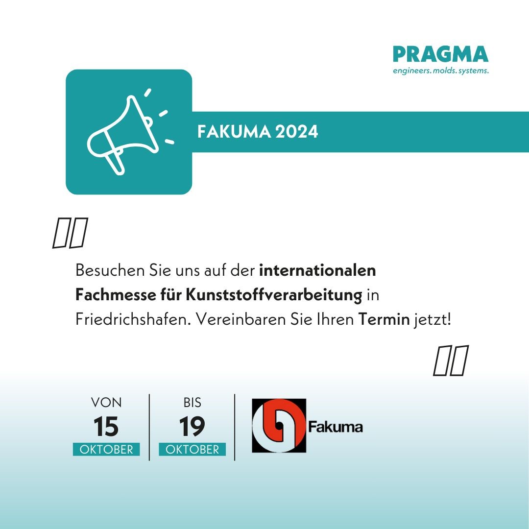 FAKUMA 2024 - und PRAGMA ist dabei! - PRAGMA